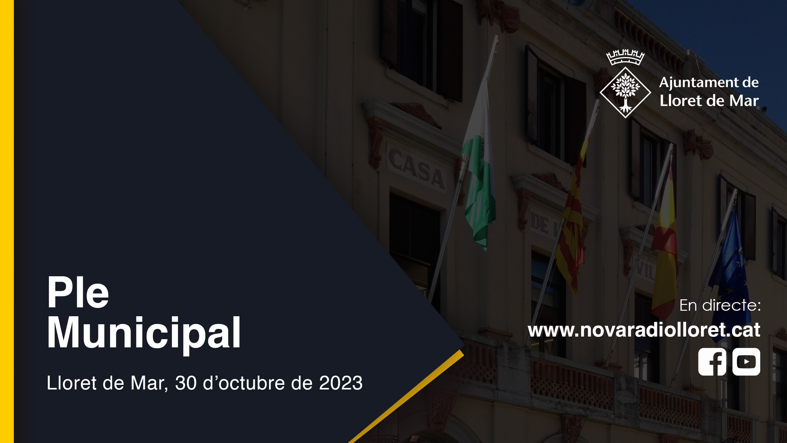 Ple Municipal 30 Octubre 2023 | Nova Ràdio Lloret – Notícies de Lloret ...